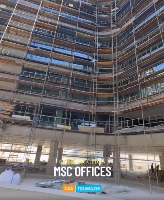 New high-tech MSC office under construction in Limassol by C&A Toumazis
